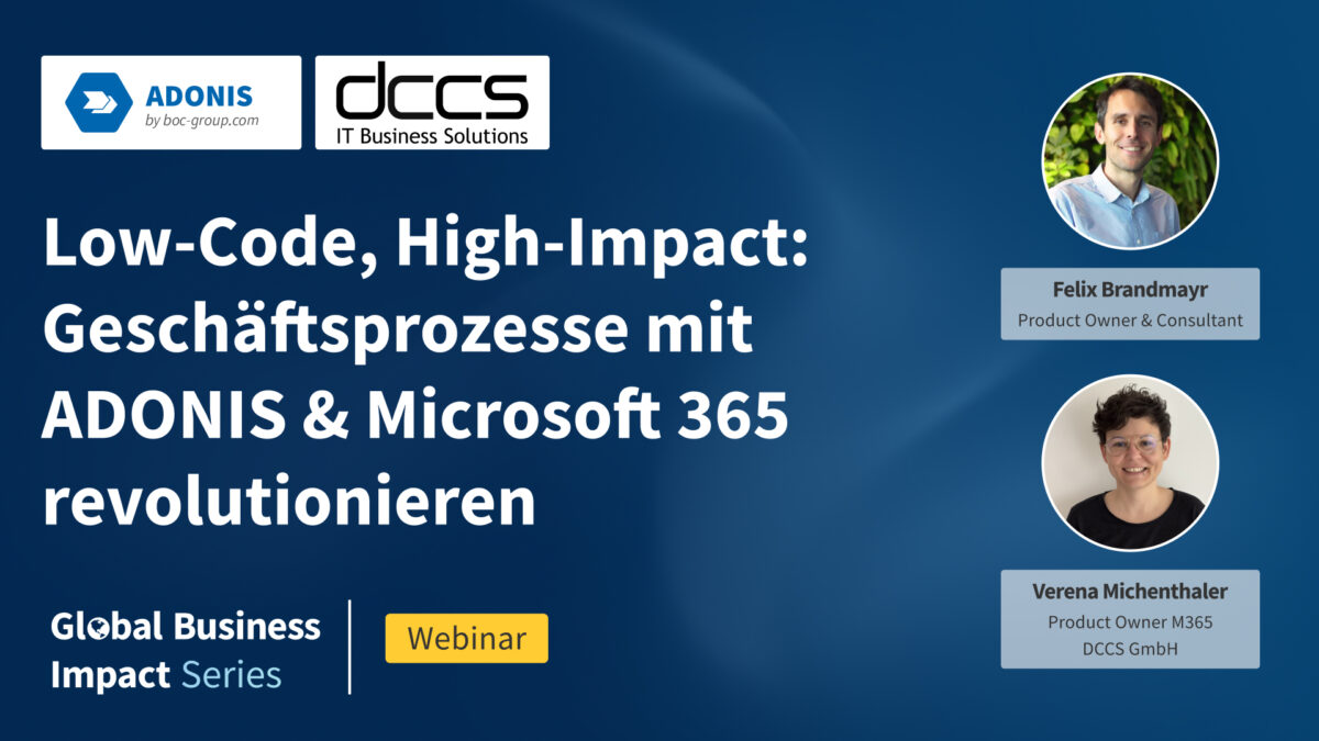 Low-Code, High-Impact: Geschäftsprozesse mit ADONIS & Microsoft 365 ...