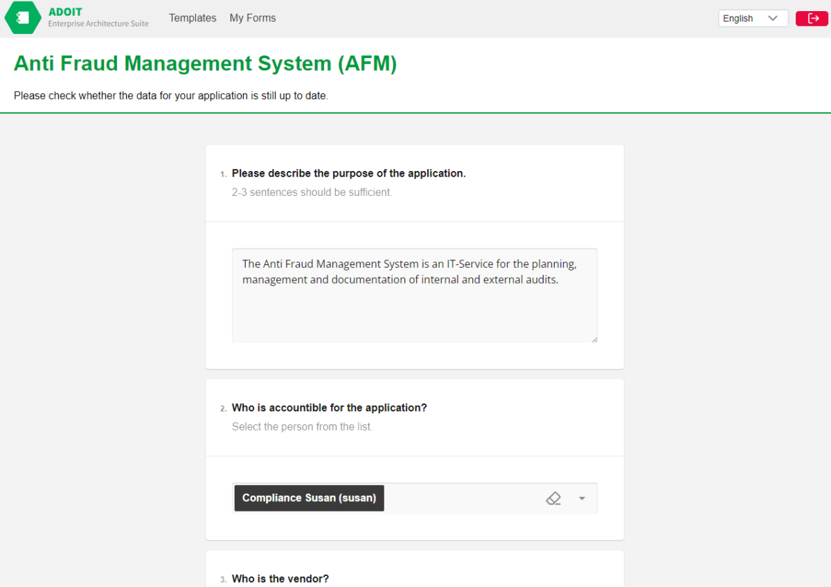 Data Management for Enterprise Architecture Made Easier with ADOIT Forms